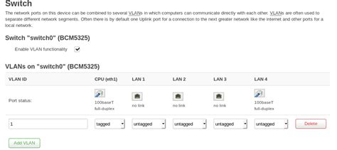 Configuring Router Swtich Ports Installing And Using Openwrt