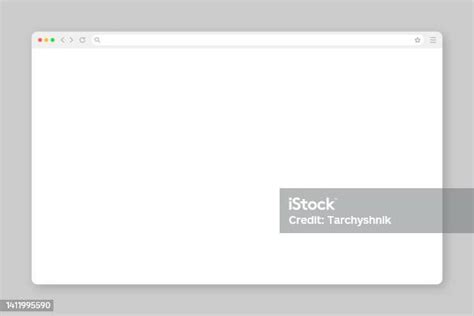 도구 모음 및 검색 필드가 있는 빈 웹 브라우저 창입니다 현대적인 웹 사이트 평면 스타일의 인터넷 페이지 컴퓨터 태블릿 및 스마트 폰에 대한 브라우저 모형 벡터