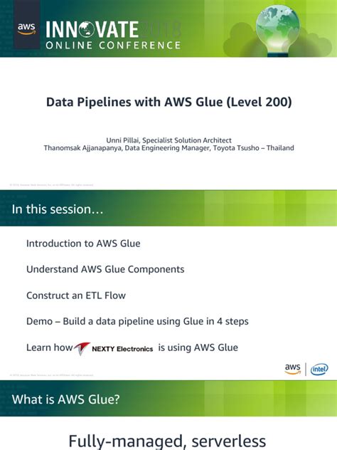 Data Pipelines With Aws Glue Level 200 Pdf Apache Spark Amazon Web Services