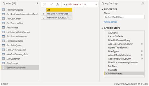 Finding Minimum Date And Maximum Date Across All Tables In Power Query In Power Bi And Excel