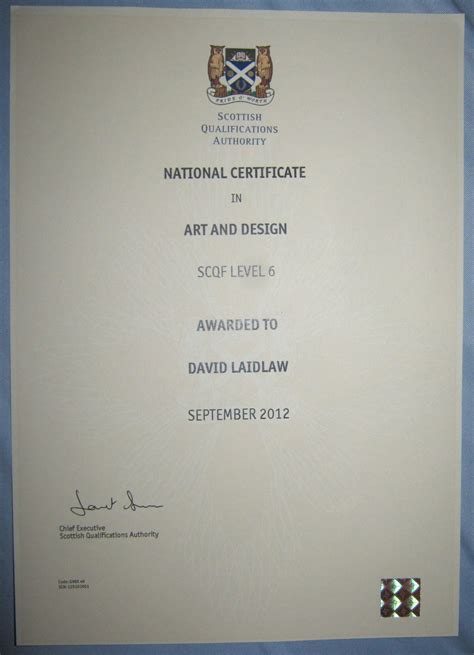 Sqa Certificate The Canyons Of My Mind
