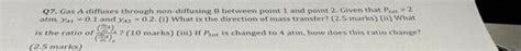 Solved Q7 Gas A Difhuses Through Non Diffusing 8 Between