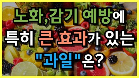 당신이 몰랐던 과일의 뜻밖의 효능과 부작용 노화예방 감기예방에 효과적인 과일 Youtube