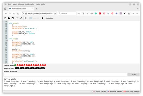 Arduinosimulator เป็นโปรแกรมจำลอง Arduino แบบโอเพ่นซอร์สที่รันบนหน้า