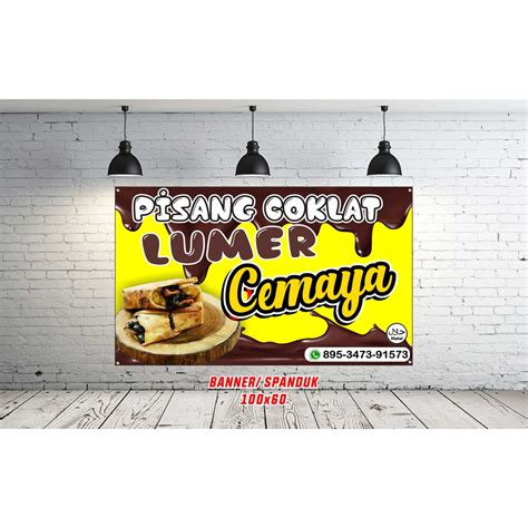 Jual Spanduk Pisang Coktat Lumer Banner Pisang Coktat Lumer 100x60cm Cod Shopee Indonesia