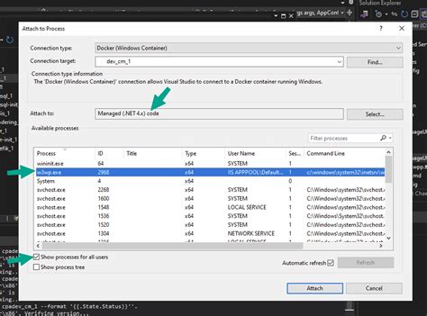 How To Attach To Process When Using Docker Containers In Sitecore