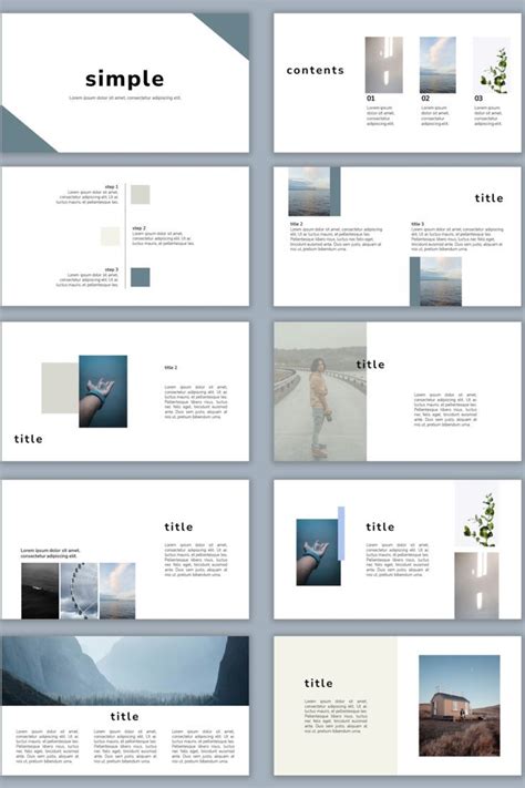 Minimalist Professional Powerpoint Template Elegant Cool Classy Presentation Slides Etsy