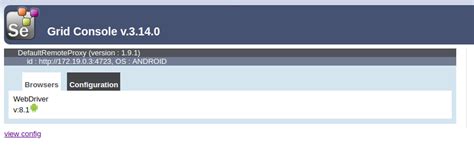 Appium 1100 Is Not Correctly Connected Registered To Selenium Grid