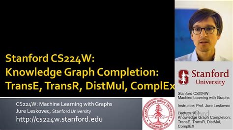 Stanford Cs224w Ml With Graphs 2021 Lecture 103 Knowledge Graph
