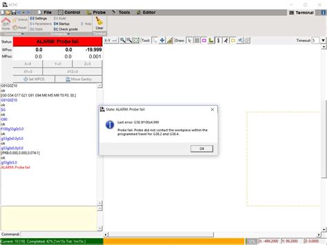 GRBL Tool Change Calibrate Probe Fail Issue Vlachoudis BCNC GitHub