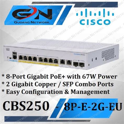 Jual Cisco Business CBS P E G EU Port GE PoE X G Combo