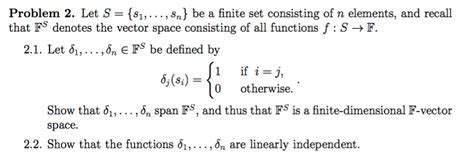 Solved Problem 2 Let S S1sn Be A Finite Set Consisting