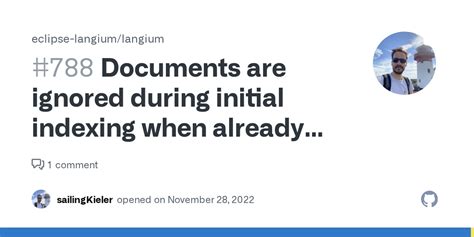 Documents Are Ignored During Initial Indexing When Already Opened In An