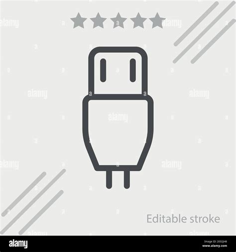 Usb Cable Vector Icon Modern Simple Vector Illustration Stock Vector Image Art Alamy
