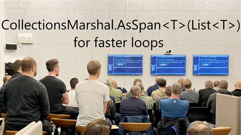 Faster Net List Loops With Collectionsmarshalasspan