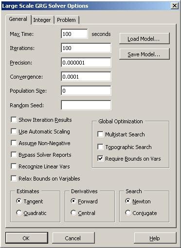 large scale grg solver engine for excel solver