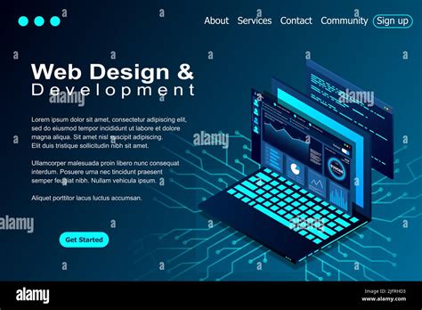 Web Design And Development Vector Isometric Illustrations Web Design Development Concept