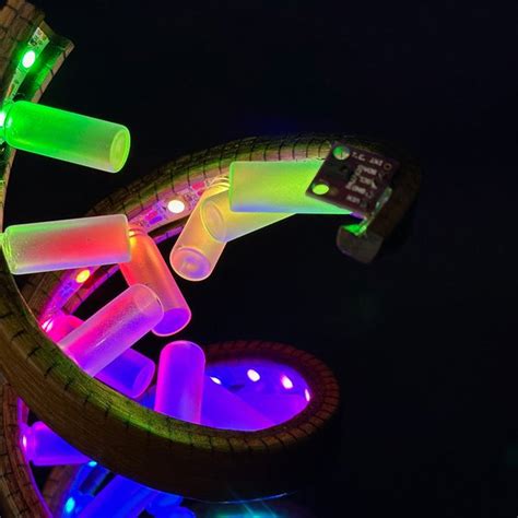 Gesture Controlled Dna Wooden Desk Lamp