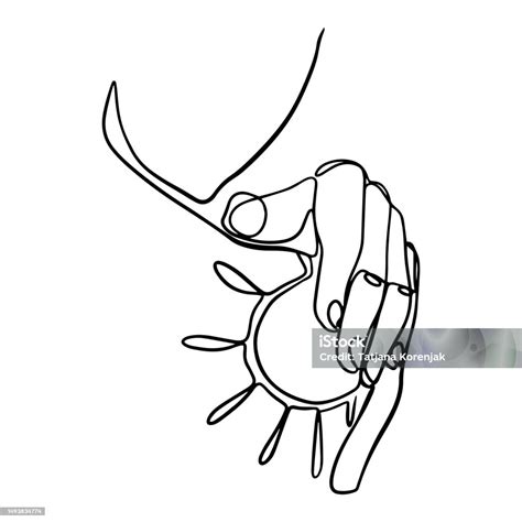 선크림으로 핸드 크림을 다시 그리는 연속적인 선 그리기 여름 태양 및 Spf 보호 라인아트에 대한 스톡 벡터 아트 및 기타