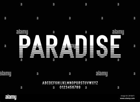 Modern Stripe Display Font Vector Stock Vector Image And Art Alamy