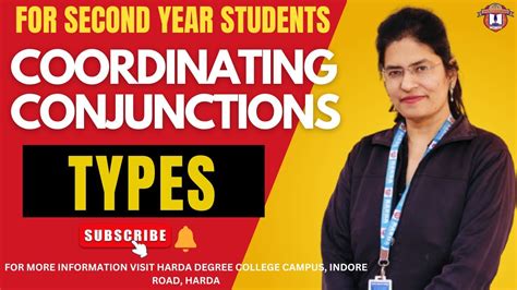 Types Of Coordinating Conjunction For Second Year Students Youtube