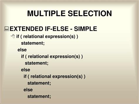 Ppt Control Structures Multi Way Selection Powerpoint Presentation