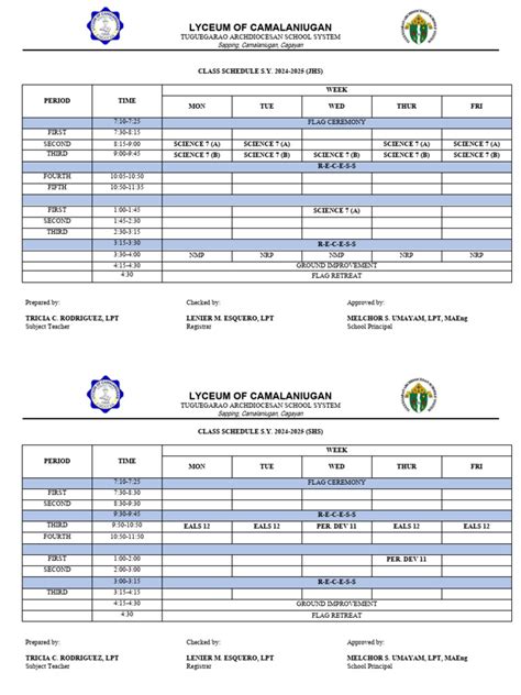 Class Sched Pdf