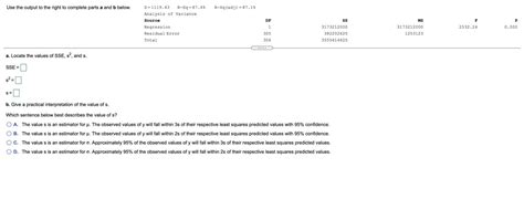 Solved Use The Output To The Right To Complete Parts A And B