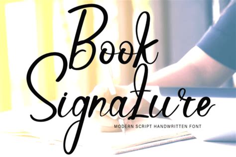 Book Signature Font Canyon
