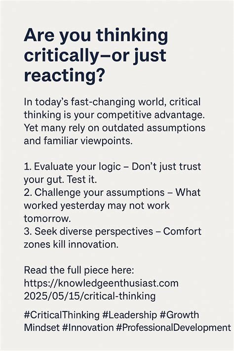 Are You Thinking Critically—or Just Reacting Rajeswari Orsu