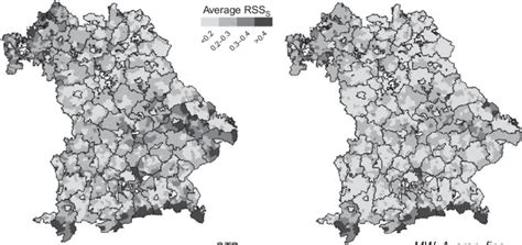 A Comparison Of The Spatial Distribution Of The Average Rss S Between Download Scientific