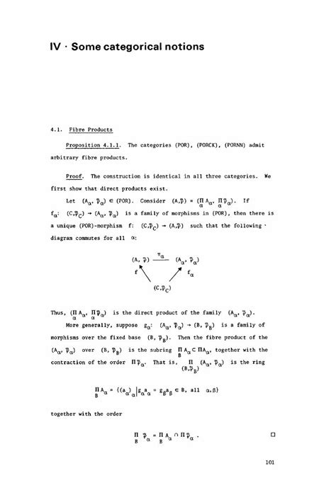Some Categorical Notions Chapter Iv Partially Ordered Rings And Semi Algebraic Geometry