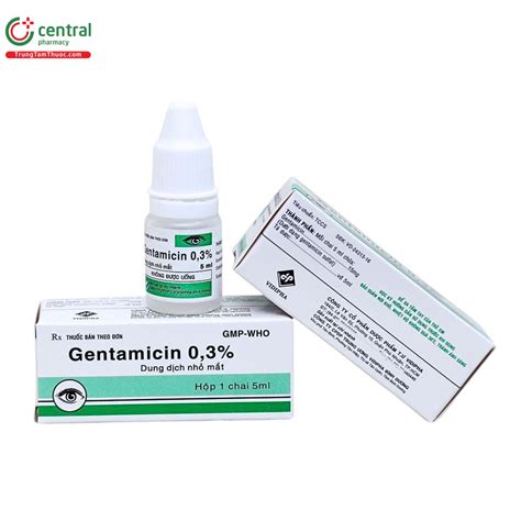 Thuốc Gentamicin 0 3 Vidipha điều Trị Các Chứng Viêm Nhiễm ở Mắt
