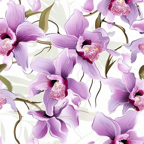 Premium Ai Image Abstract Orchid Pattern For Presentation Slide