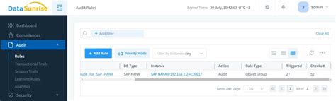 database audit for sap hana