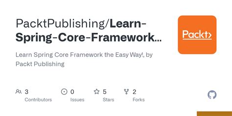 Github Packtpublishing Learn Spring Core Framework The Easy Way Learn Spring Core Framework