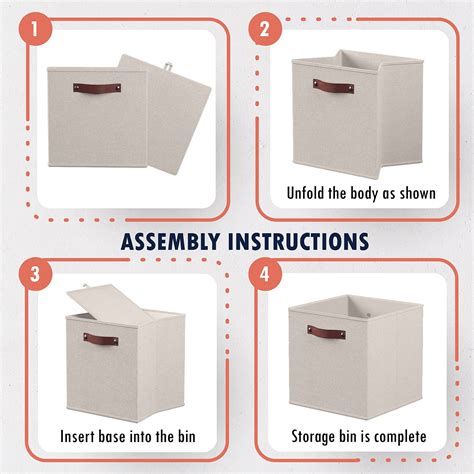 Ornavo Home Foldable Collapsible Storage Box Bins Linen Fabric Shelf Basket Cube Organizer With