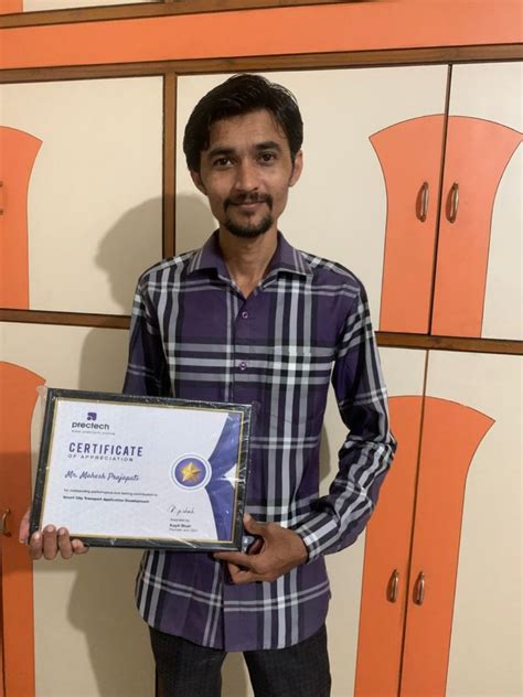 Congratulations Mr Mahesh Prajapati Weve Recognized How Hard Youve Been Working On Both