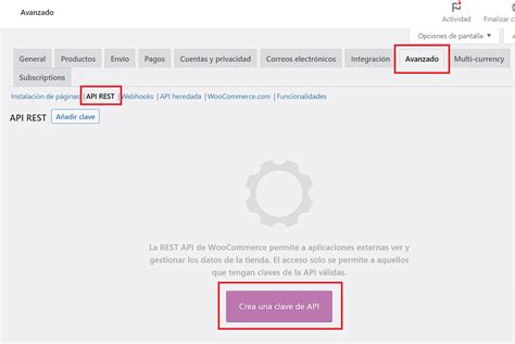 Web App Api Externos Woocommerce Api Configurar Woocommerce