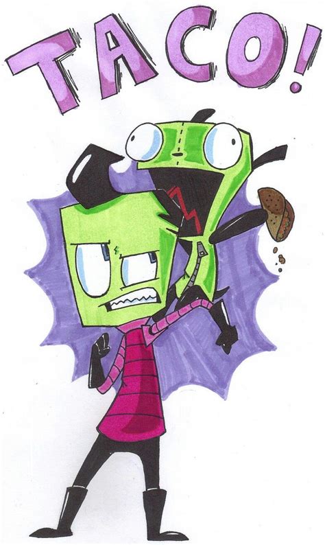 TACO Gir Invader Zim Zim Gir Invader Zim Mario Characters