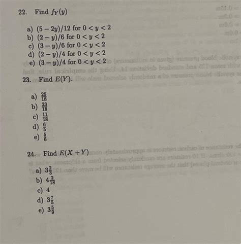 Solved Suppose X Y Is A Random Vector With Probability Chegg