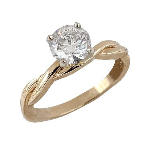 14k Yellow Gold Diamond Engagement Ring Abbys Gold And Gems