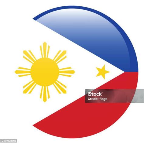 필리핀의 국기입니다 필리핀 국기입니다 필리핀 국기입니다 필리핀 서클 아이콘 플래그입니다 버튼 플래그 아이콘입니다 표준 색상 컴퓨터 일러스트레이션 디지털 일러스트레이션 벡터