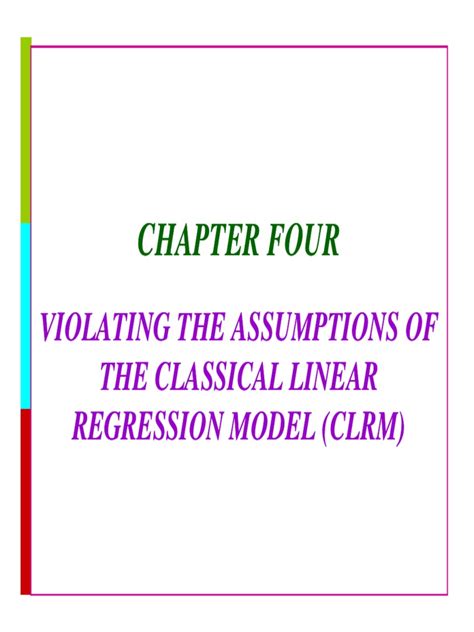 Chapter 4 Pdf Heteroscedasticity Multicollinearity