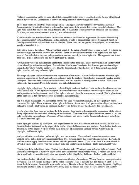 Value As An Element Of Art Part 3 Chiaroscuro And 3d Shading Mp3