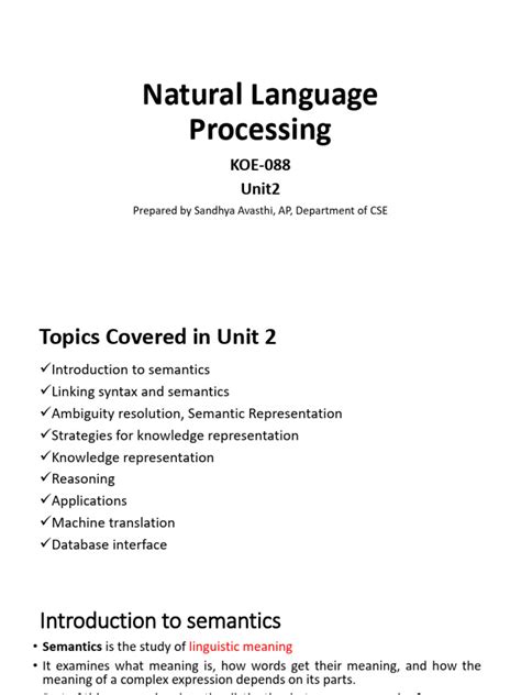 nlp unit 2 notes pdf semantics first order logic