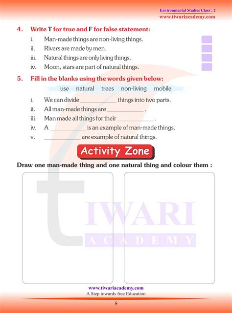 Ncert Solutions For Class 2 Evs Chapter 11 Natural Man Made Things