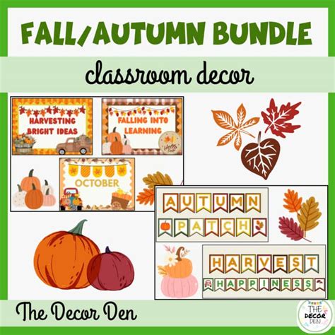 Fall Autumn Classroom Decor By The Decor Den Tdd Tpt