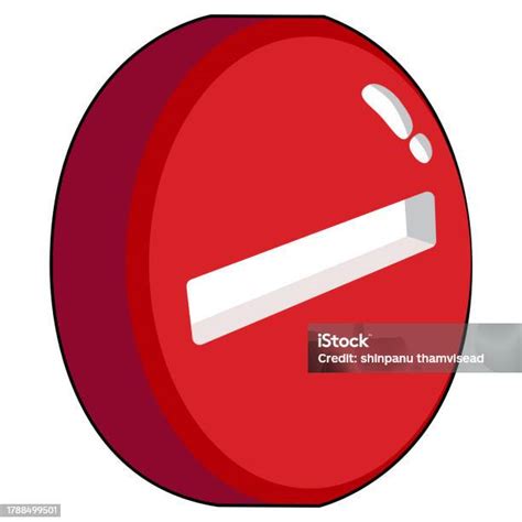 3d 둥근 빨간색 빼기 표시 아이콘 삭제 또는 제거 버튼 벡터 일러스트 레이 션입니다 0명에 대한 스톡 벡터 아트 및 기타 이미지 Istock