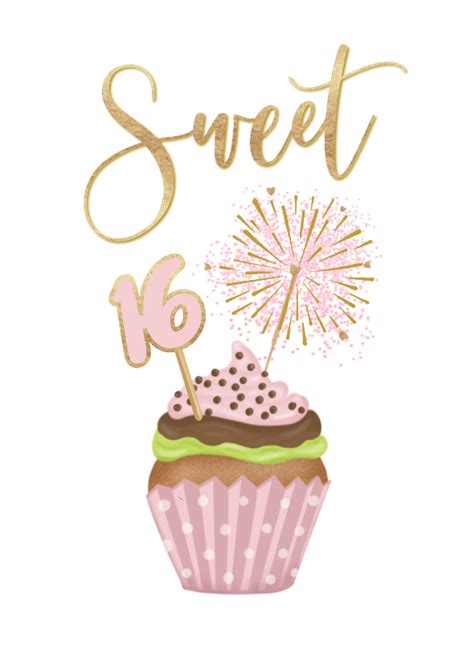 Verjaardagskaart Sweet Sixteen Met Cupcake Kaartje Go